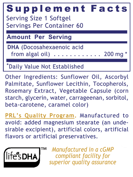 DHA, Premier 60 (caps) by Premier Research Labs – Biofield Expert